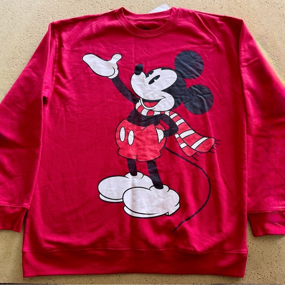 Disney | Sweaters | Disney Red Mickey Mouse Mens Sweater | Poshmark